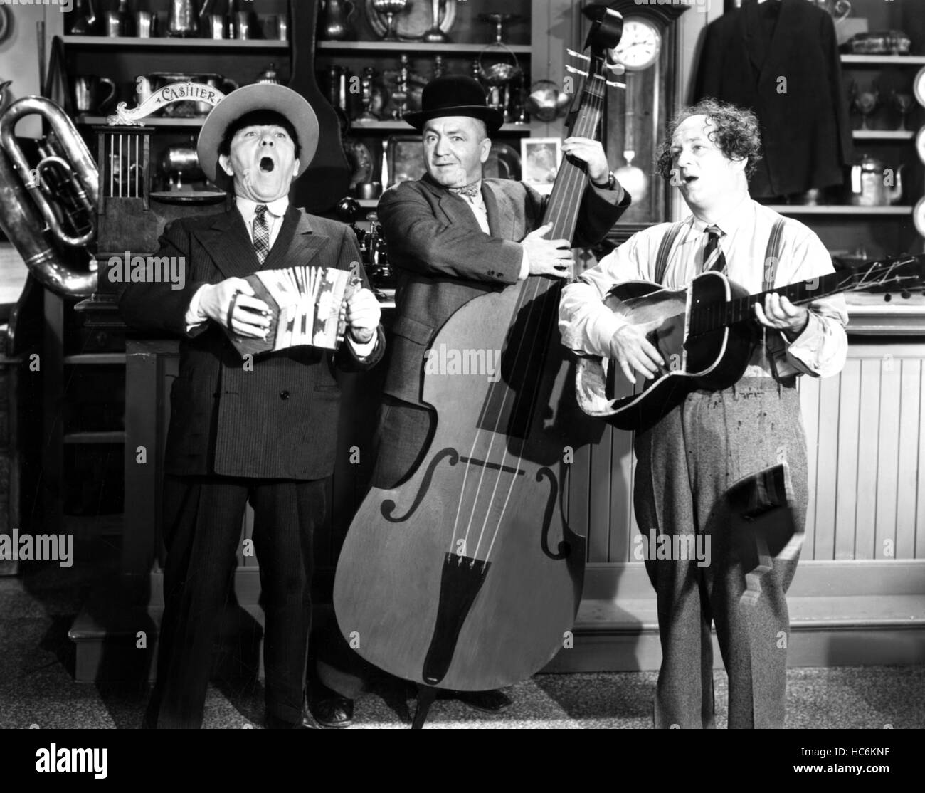 THREE LOAN WOLVES, from left: Moe Howard, Curly Howard, Larry Fine ...
