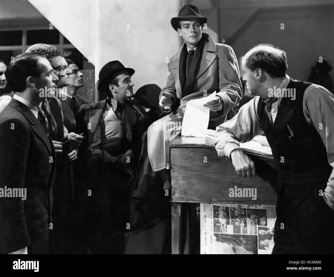 THIS MAN IS NEWS, Barry K. Barnes, (seated, top), 1938 Stock Photo - Alamy