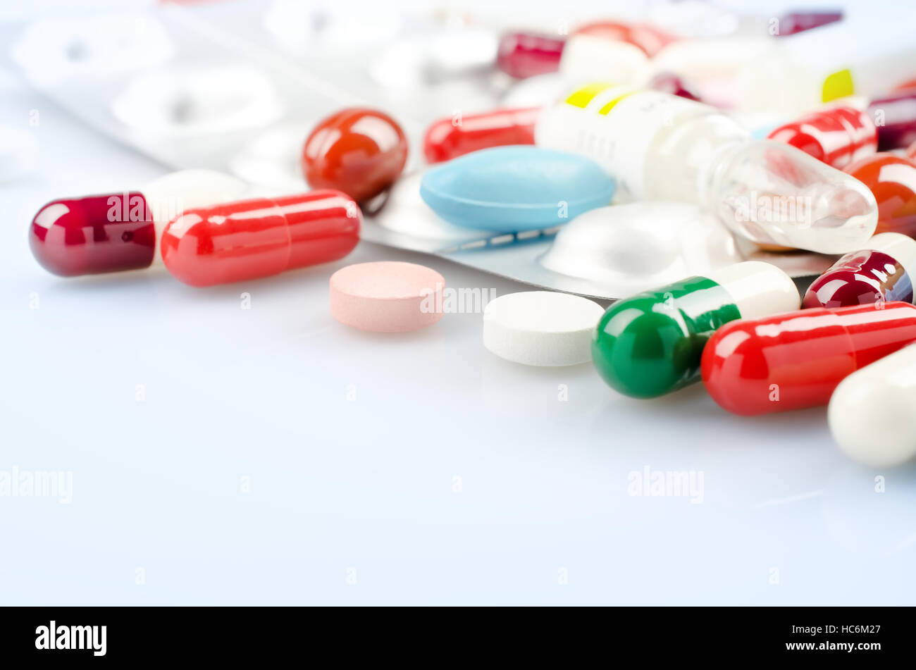 Multicolored Pills and Capsules Stock Photo - Alamy
