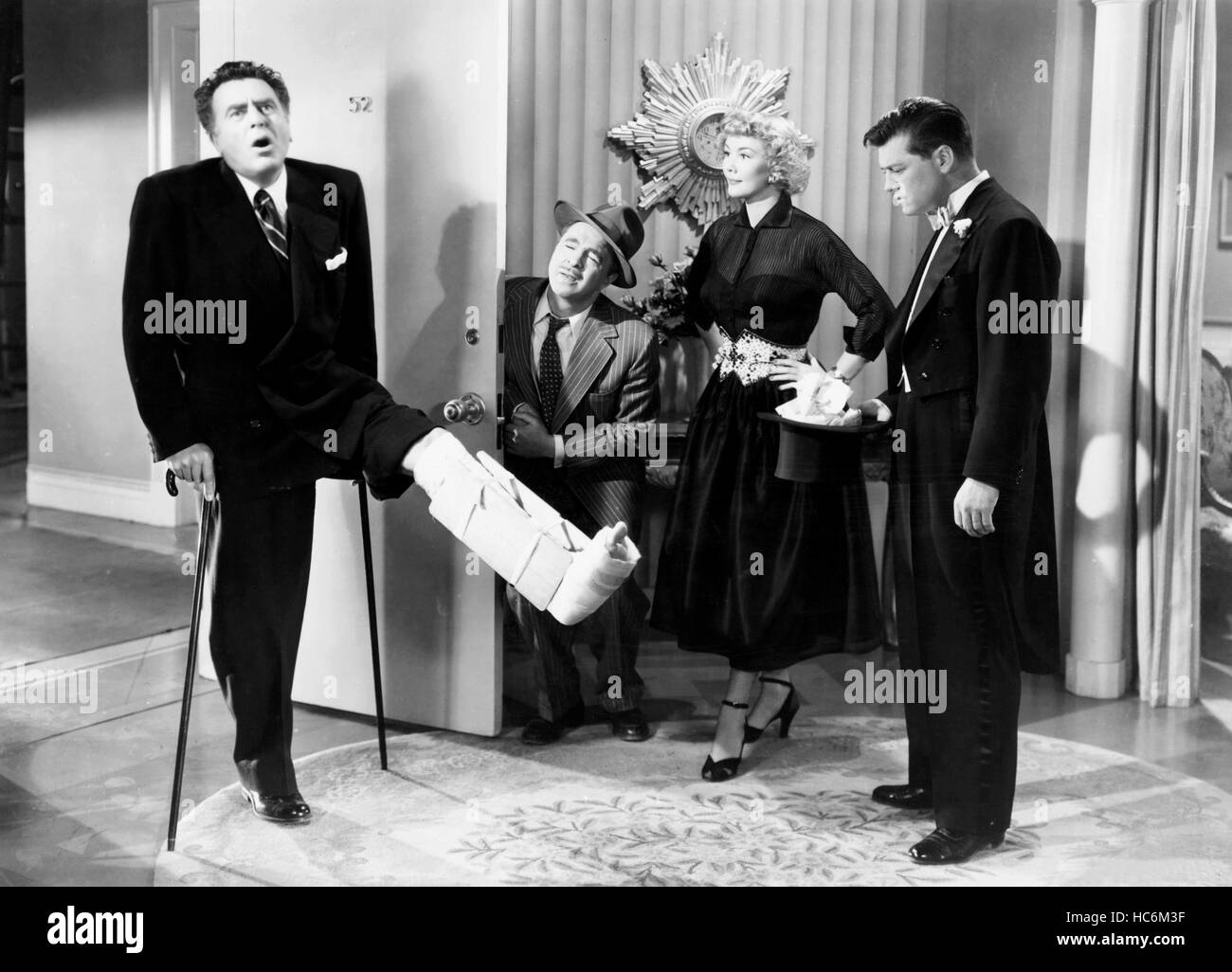 THREE SAILORS AND A GIRL, from left, George Givot, Sam Levene, Veda Ann ...