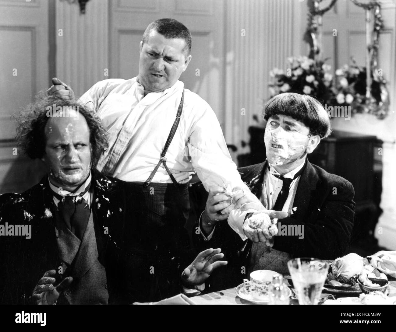 THREE SAPPY PEOPLE, from left: Larry Fine, Curly Howard, Moe Howard ...