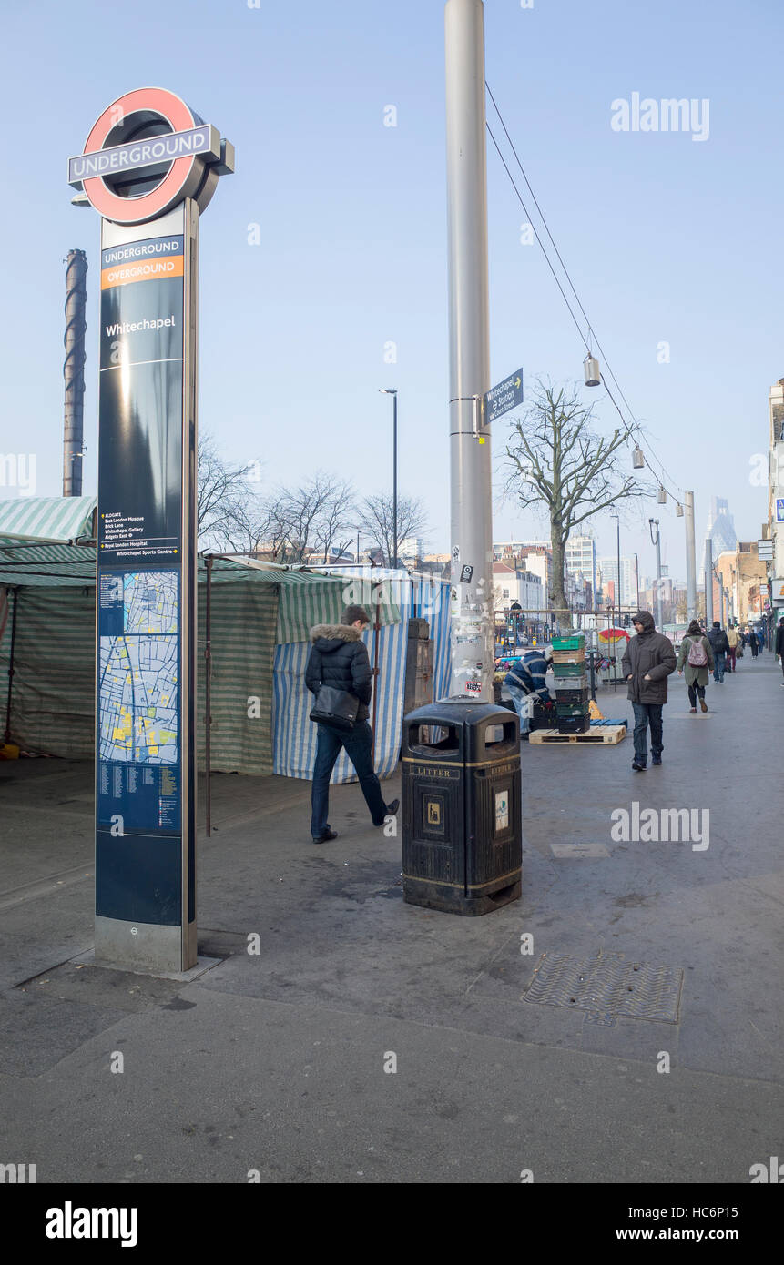 Whitechapel underground sign hi-res stock photography and images - Alamy
