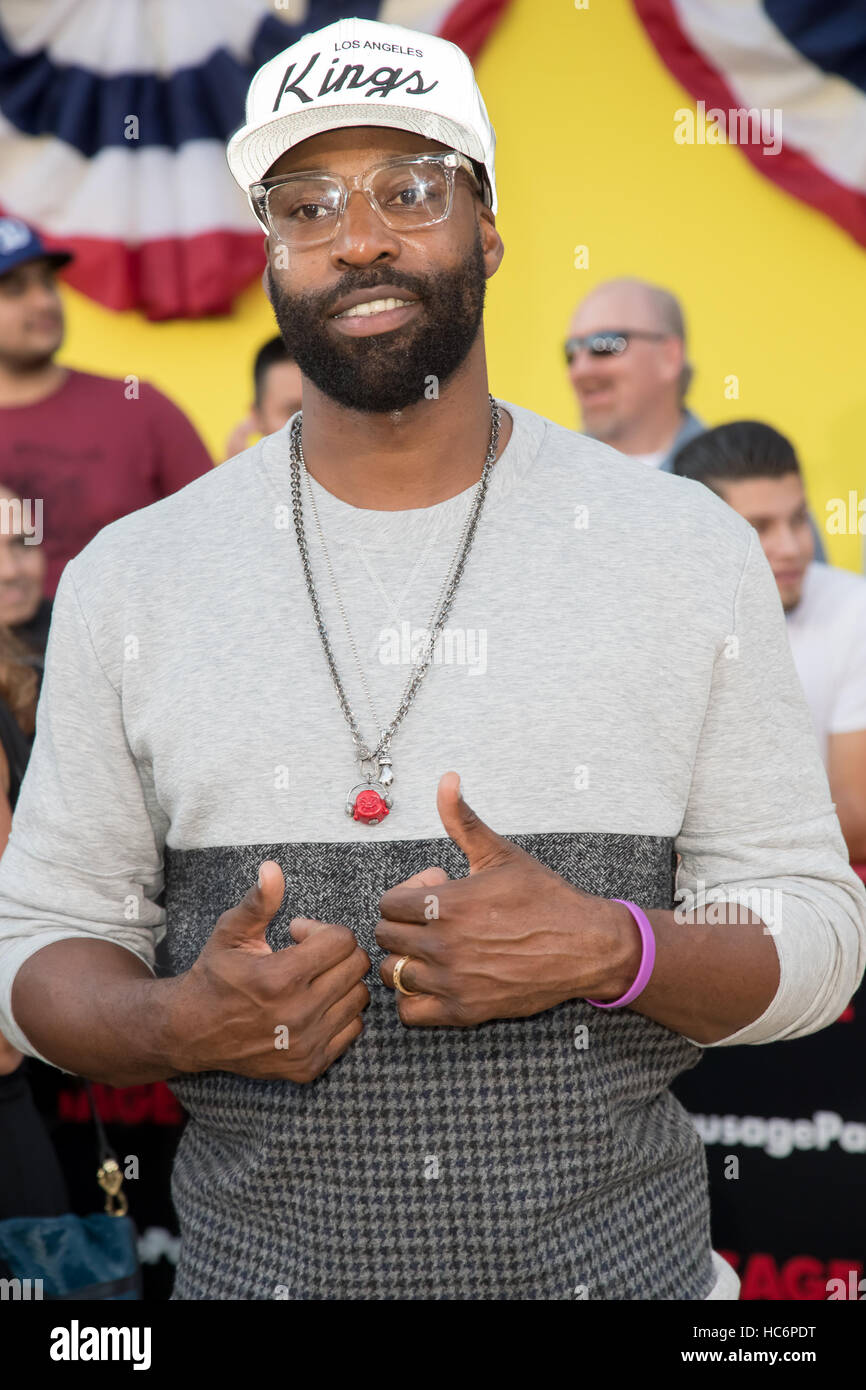 Baron Davis attending the Los Angeles premiere of Sony's 'Sausage Party ...