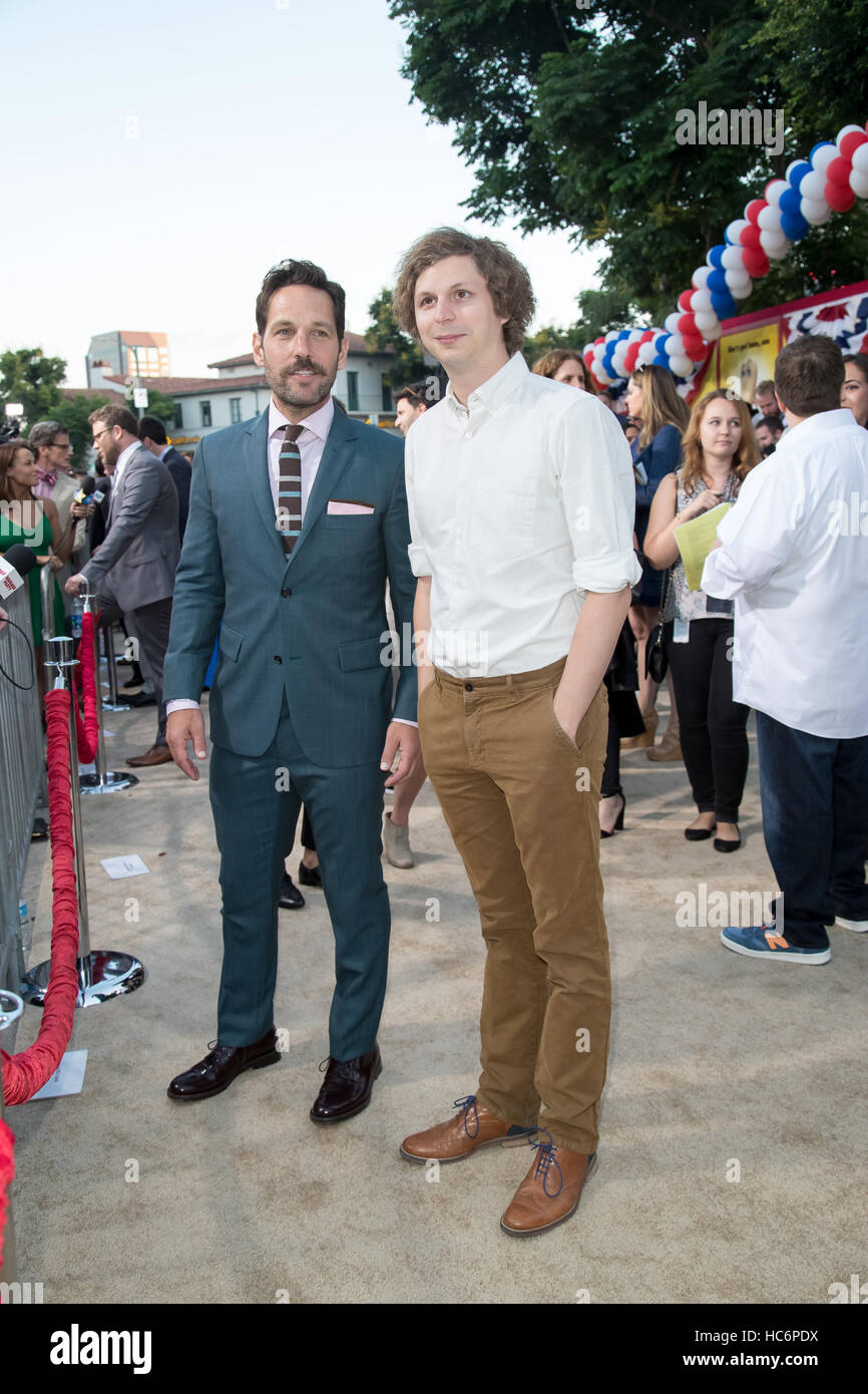 Paul Rudd and Michael Cera attending the Los Angeles premiere of Sony's ...