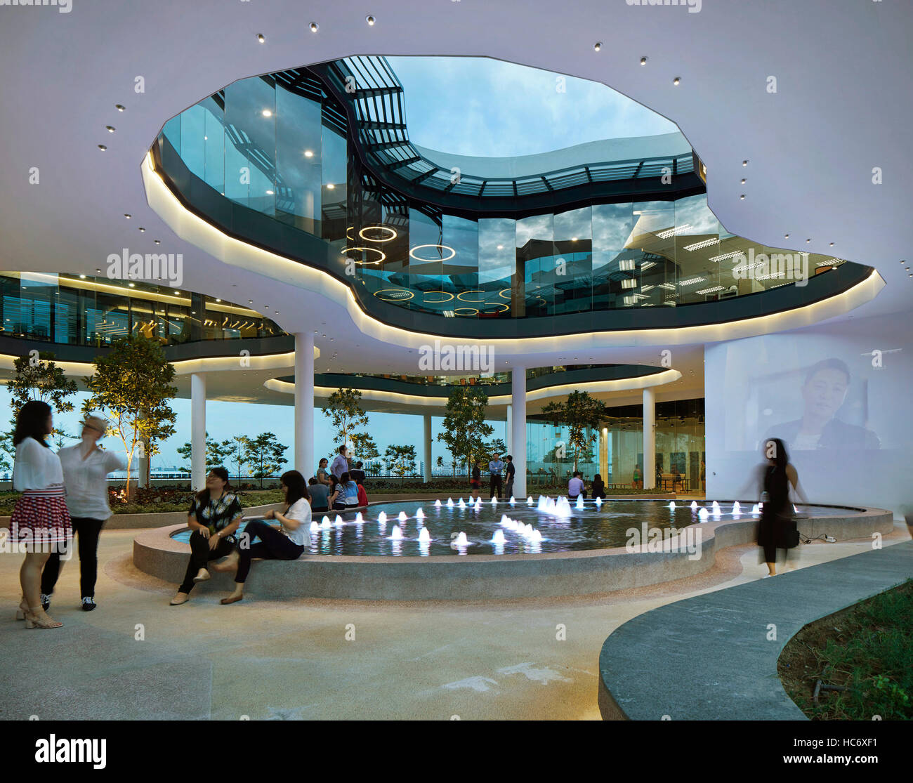 Landscaped rooftop terrace with water features. SELECT Group ...