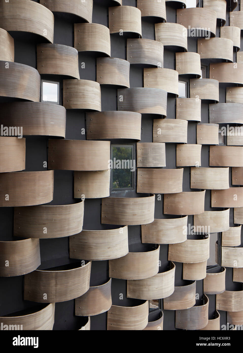 Detail of ceramic clad exterior facade. SELECT Group Headquarters ...