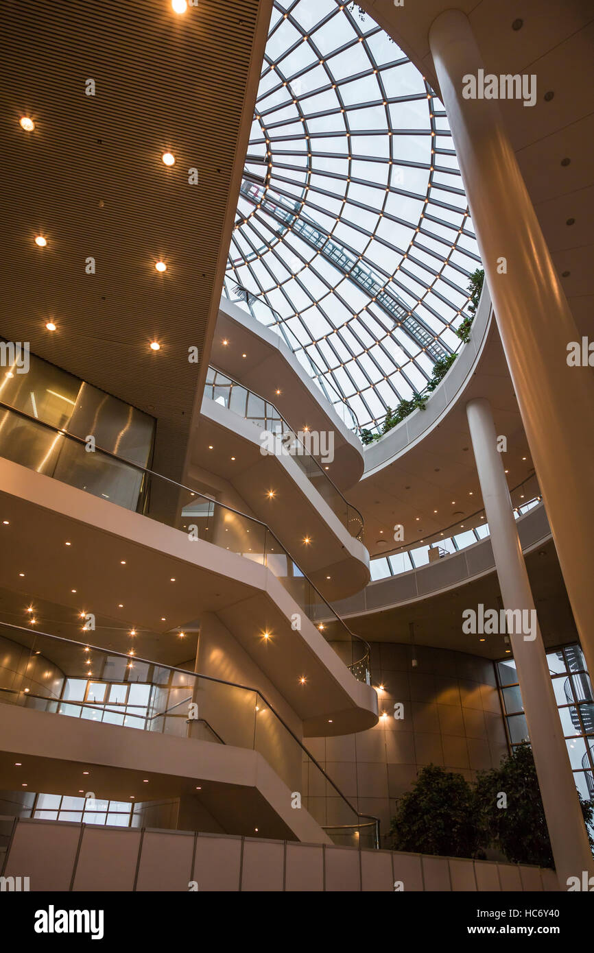 Interior architecture of the Perlan water storage facility in Reykjavik ...