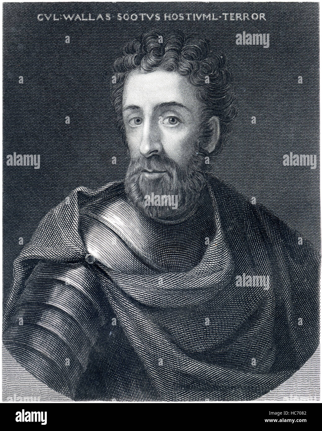 An engraving of Sir William Wallace, Guardian of Scotland scanned at ...