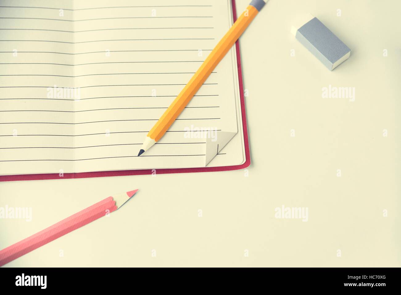 Blank Mockup Empty Page Diary Copy Space Concept Stock Photo - Alamy