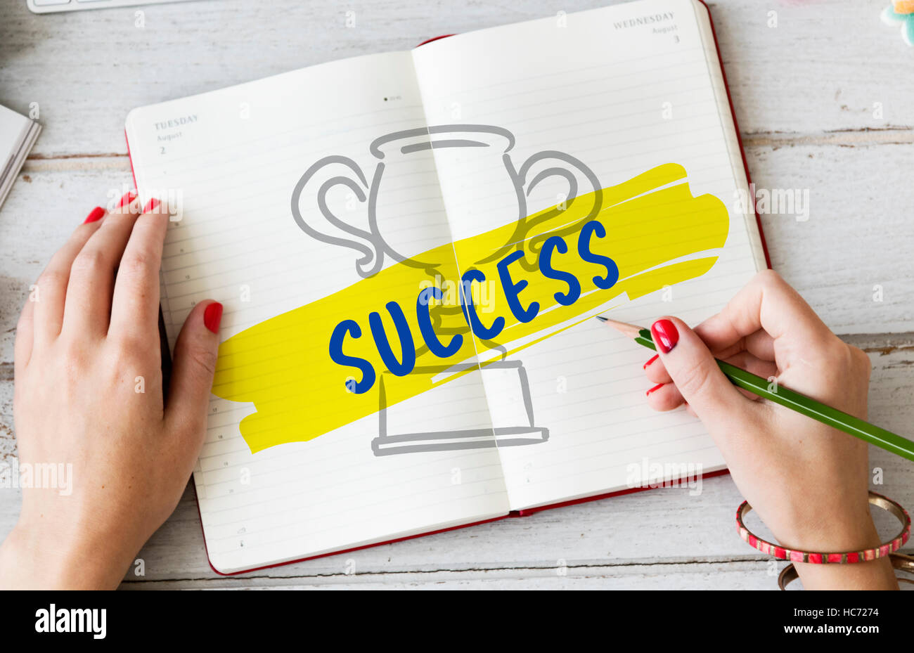SUccess Award Trophy Graphic Concept Stock Photo - Alamy