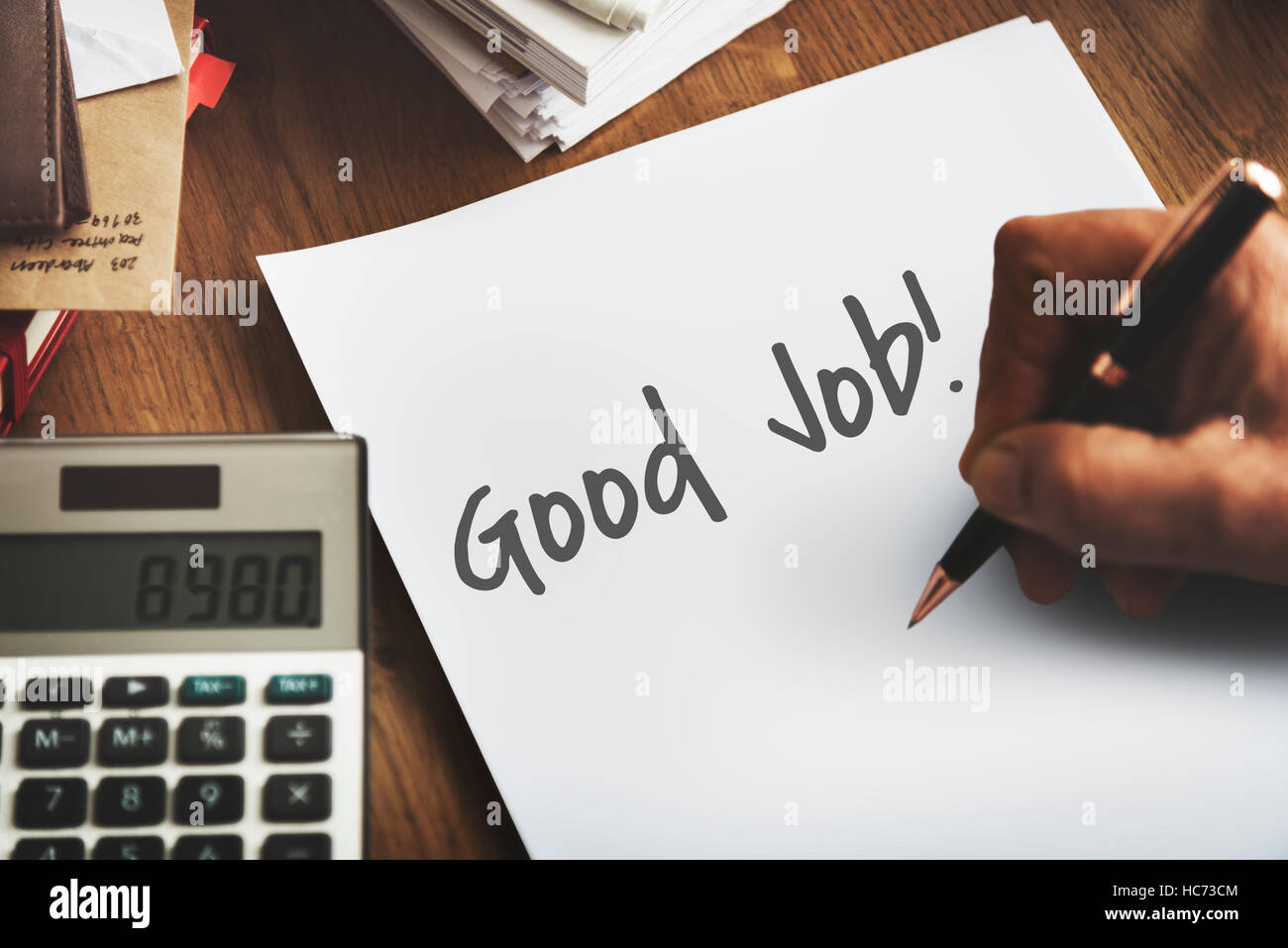 Good Job Outstanding Perfect Satisfying Success Concept Stock Photo - Alamy