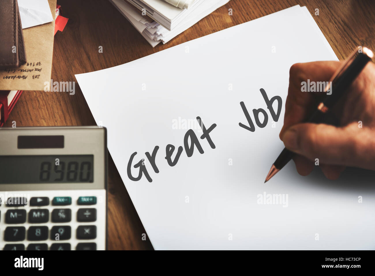 Great Job Excellent Expertise Victory Prefect Concept Stock Photo - Alamy