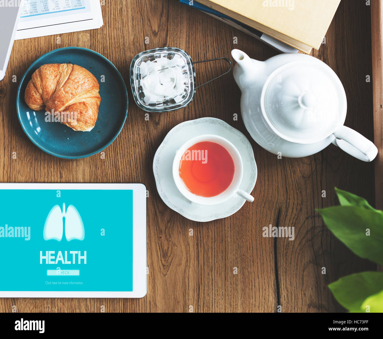 Health Wellness Digital Tablet Concept Stock Photo - Alamy