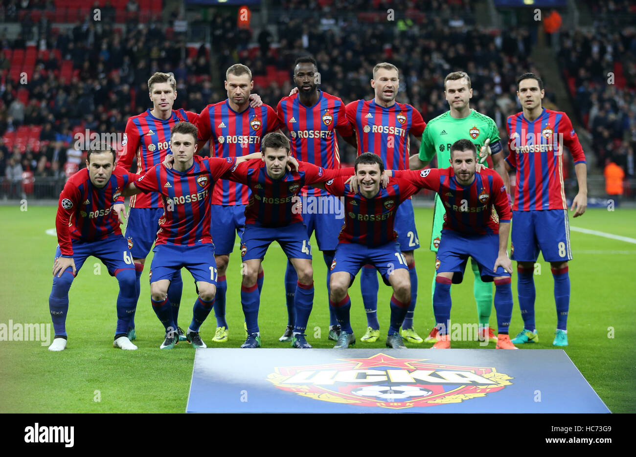 A CSKA Moscow team group photo during the UEFA Champions League, Group ...