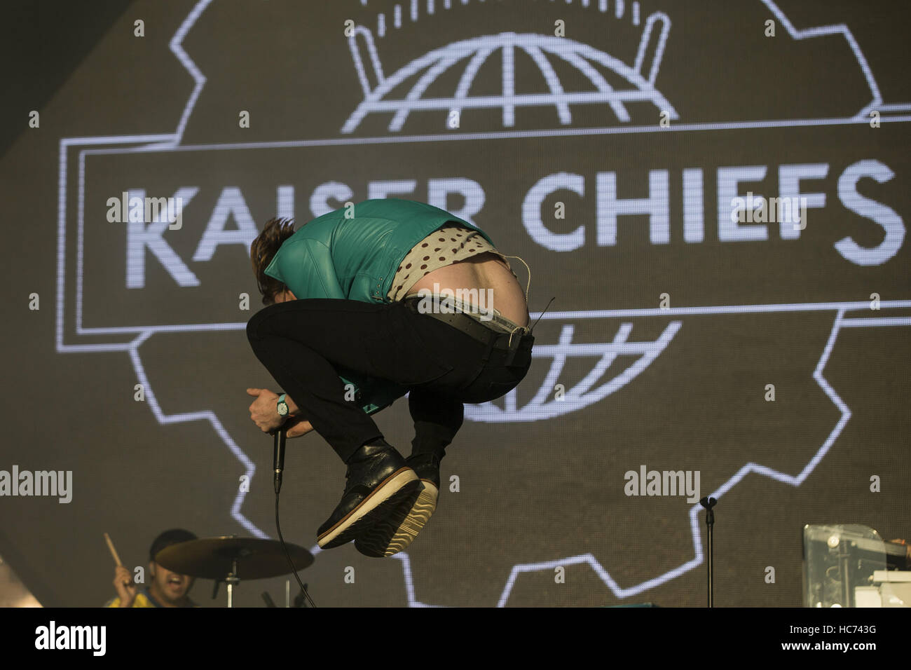 Kaiser Chiefs perform at Boardmasters Festival - Day 4 Featuring: Ricky Wilson Where: Newquay ...