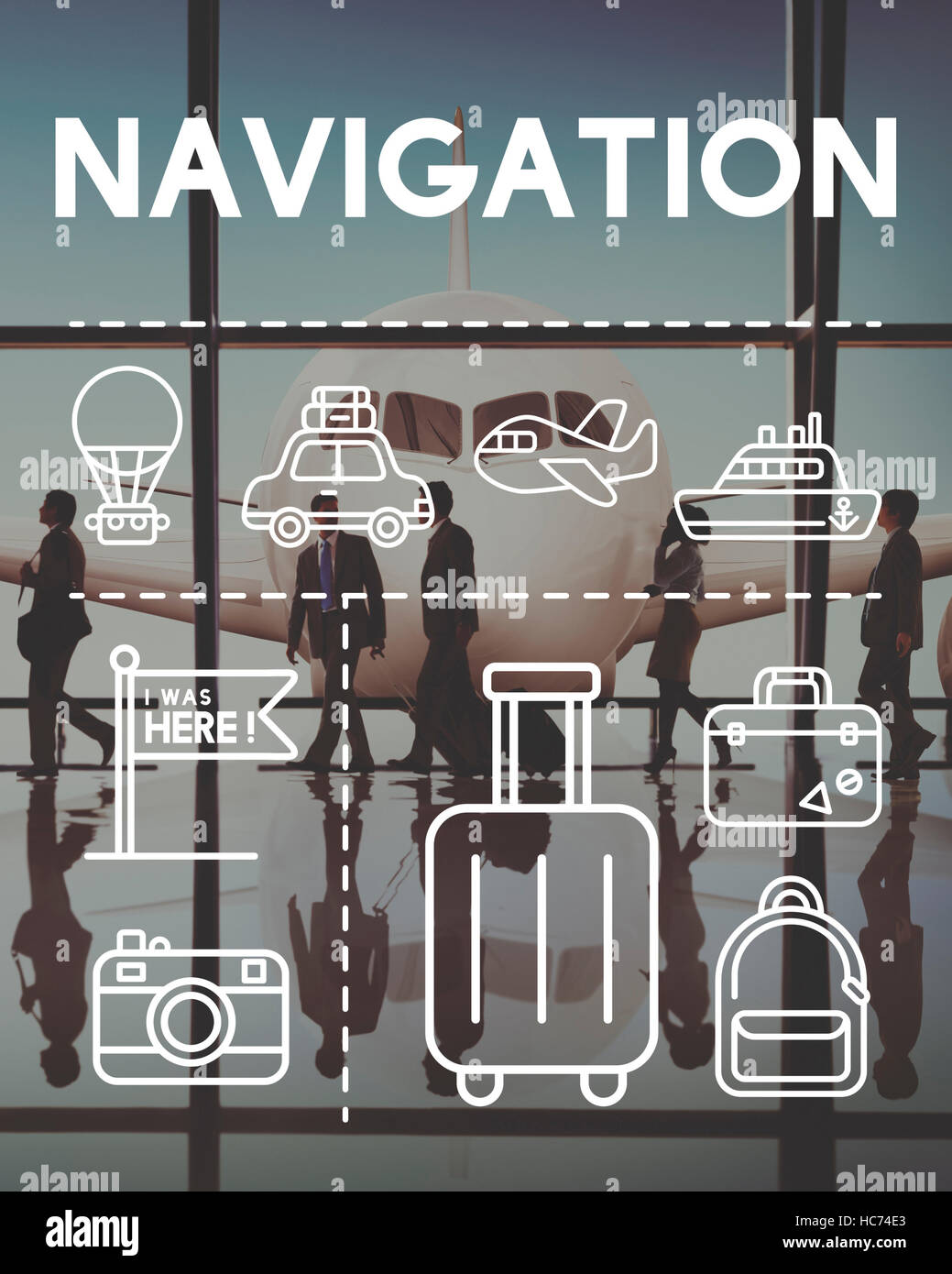 Location Mapping Journey Navigation Concept Stock Photo - Alamy