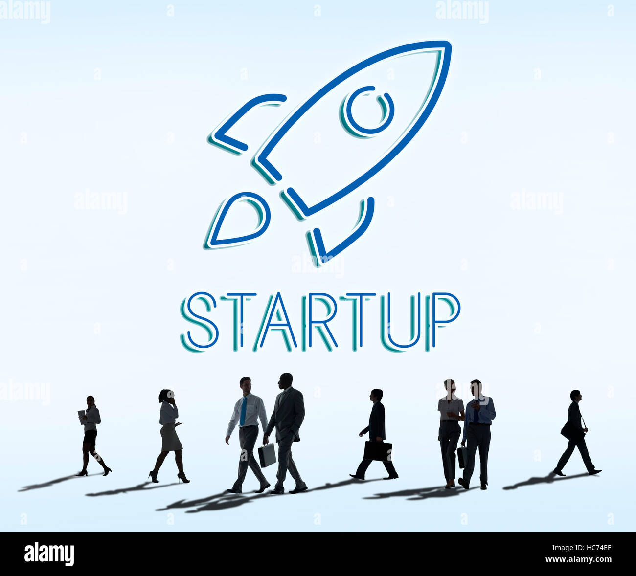 Startup Launch Business Goals Rocketship Concept Stock Photo - Alamy