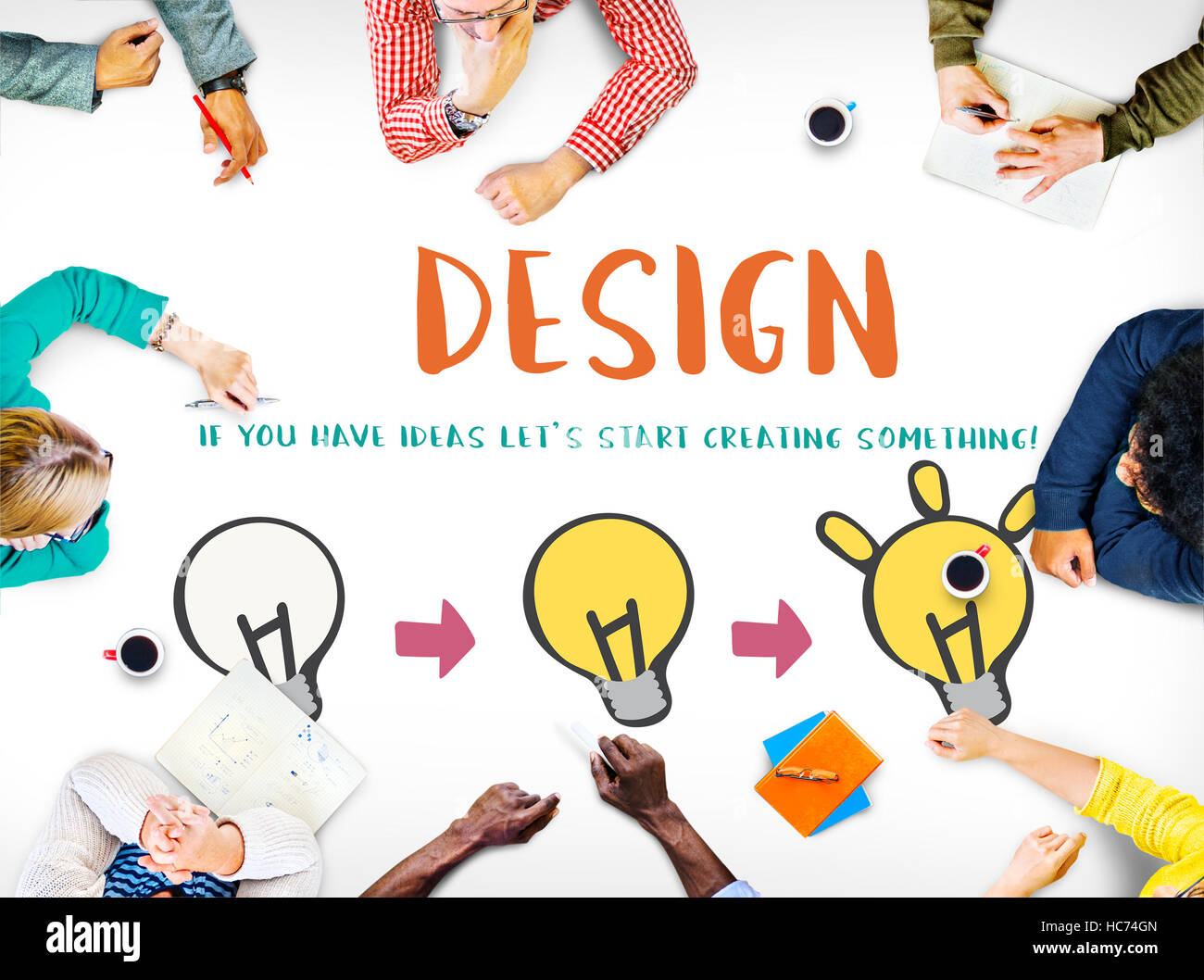 Design Be Creative Inspiration Invention Concept Stock Photo - Alamy