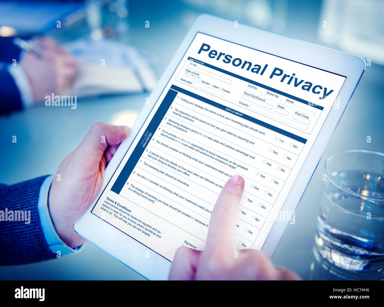 Personal Privacy Information Data Application Form Concept Stock Photo ...