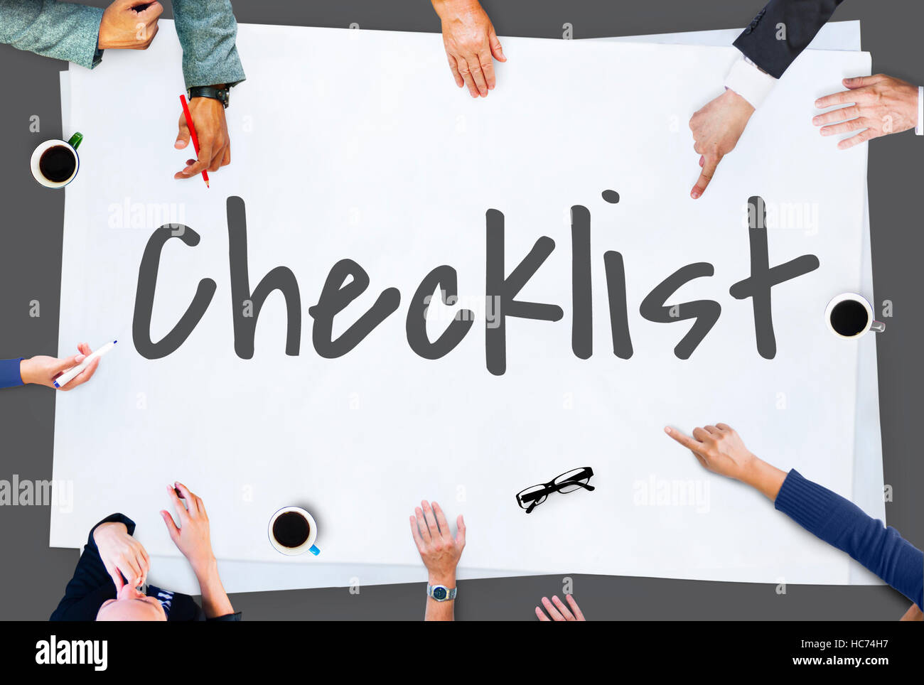 Checklist Personal Organizaer Achievement Plan Reminder Concept Stock ...