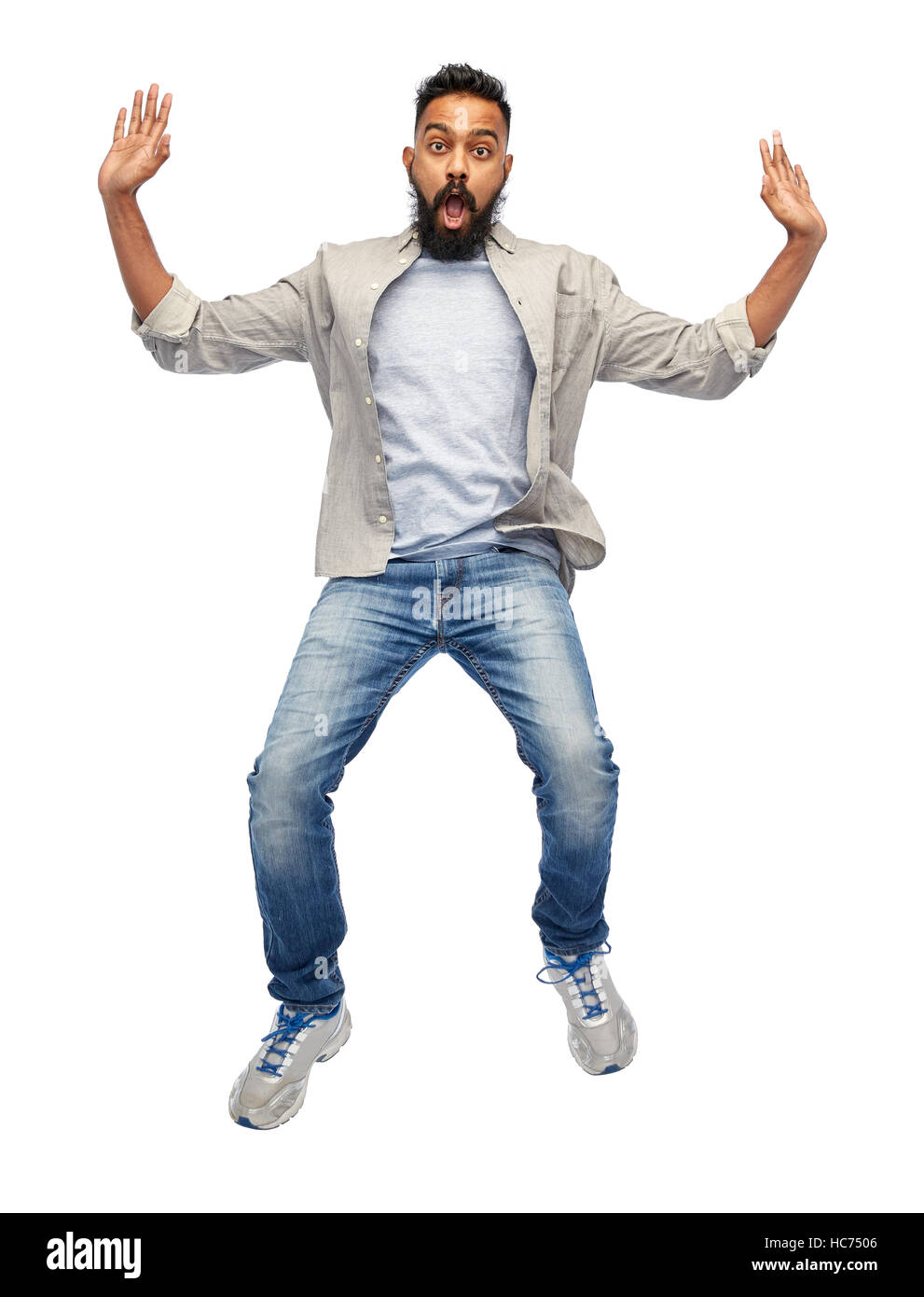 Indian man jumping hi-res stock photography and images - Alamy