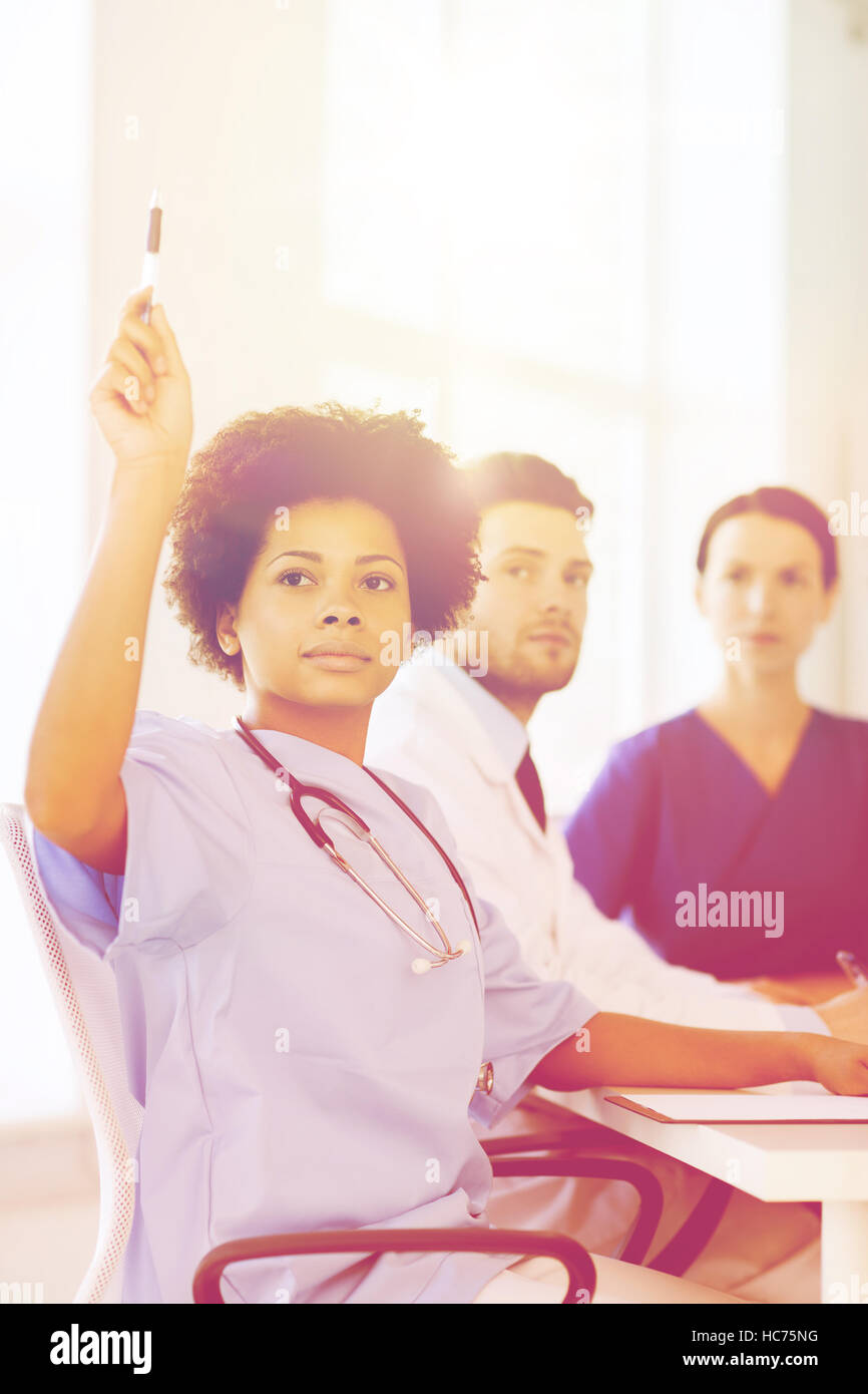 group of happy doctors on conference at hospital Stock Photo - Alamy