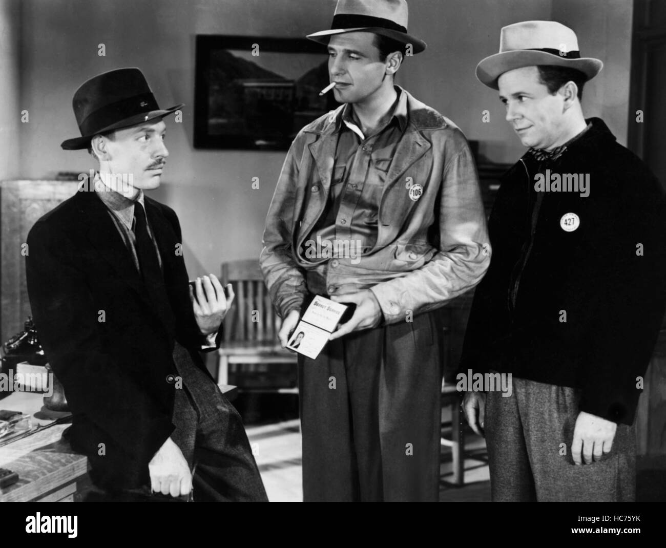 SMASHING THE SPY RING, from left, Byron Foulger, Ralph Bellamy, Regis ...