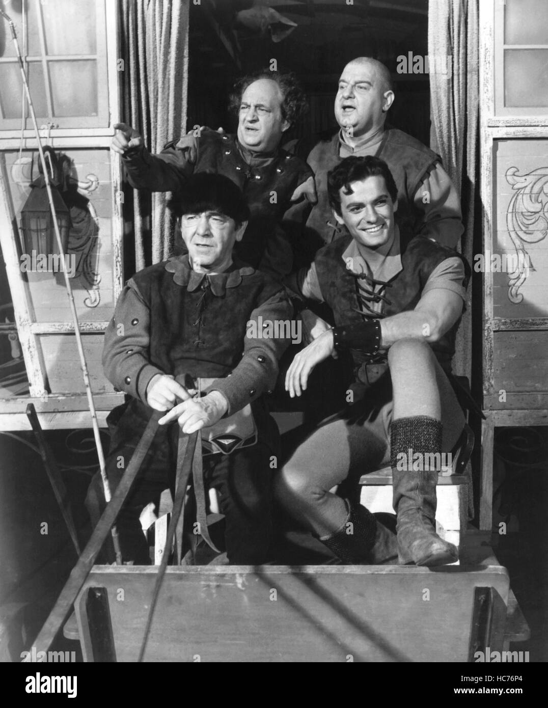 SNOW WHITE AND THE THREE STOOGES, front from left: Moe Howard, Edson ...