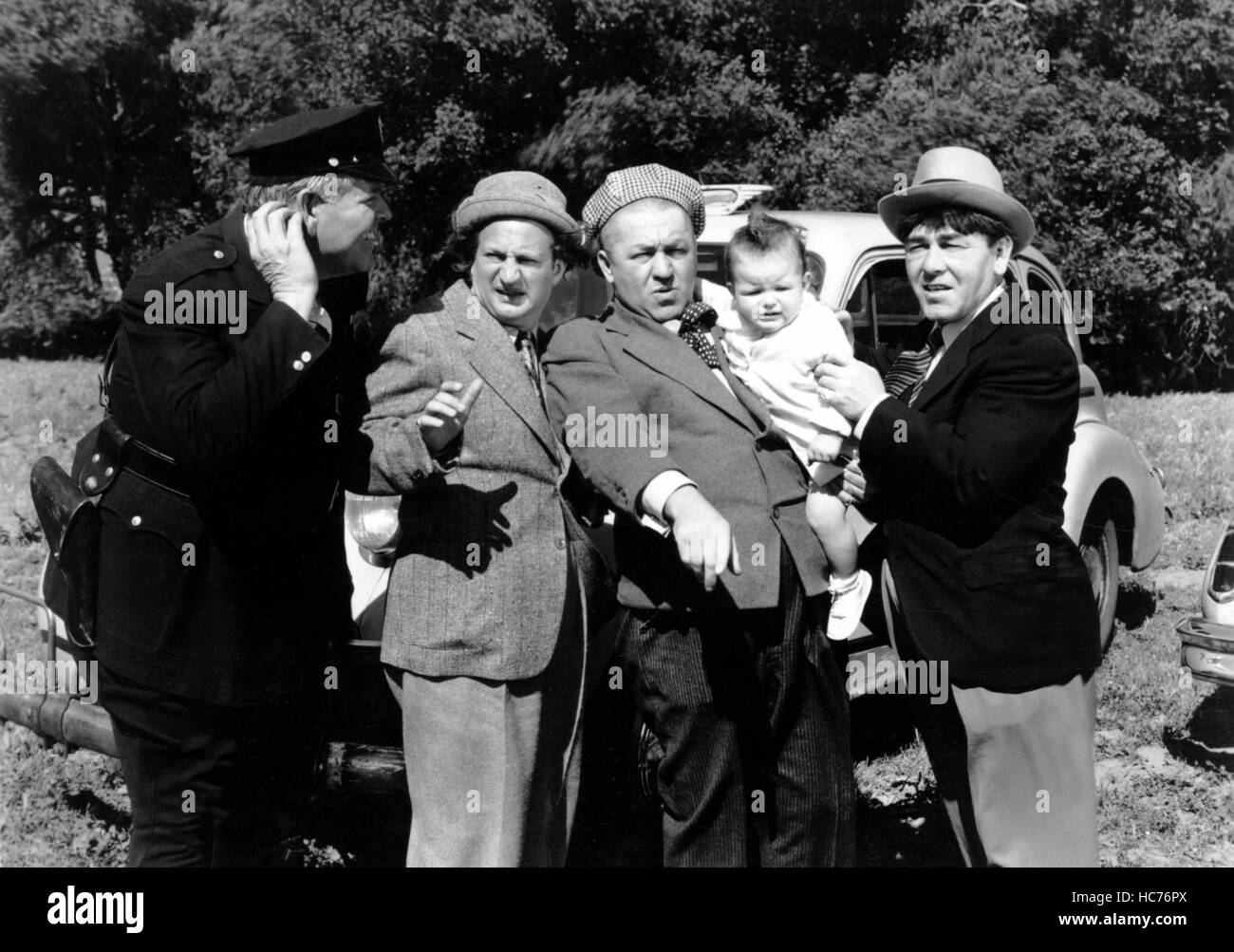 SOCK-A-BYE BABY, Bud Jamison, Larry Fine, Curly Howard, Joyce Gardner ...