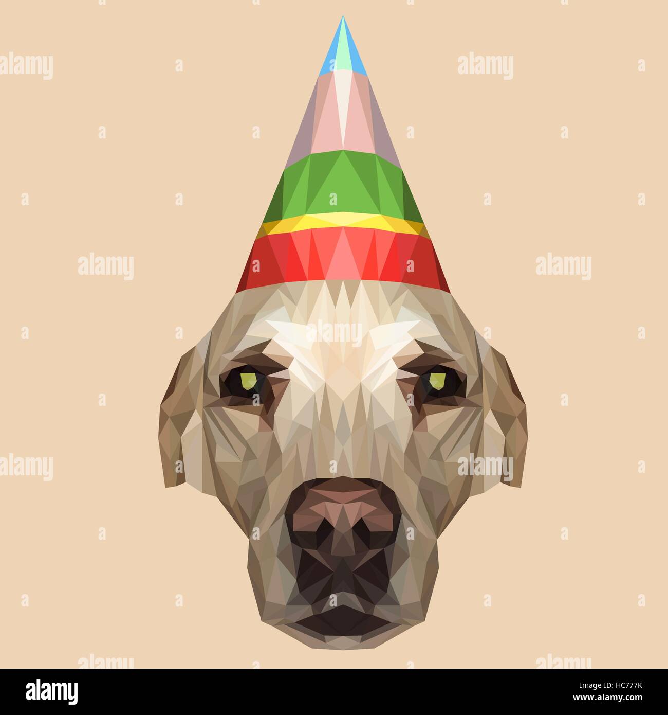Labrador dog low poly design. Triangle vector illustration Stock Vector ...