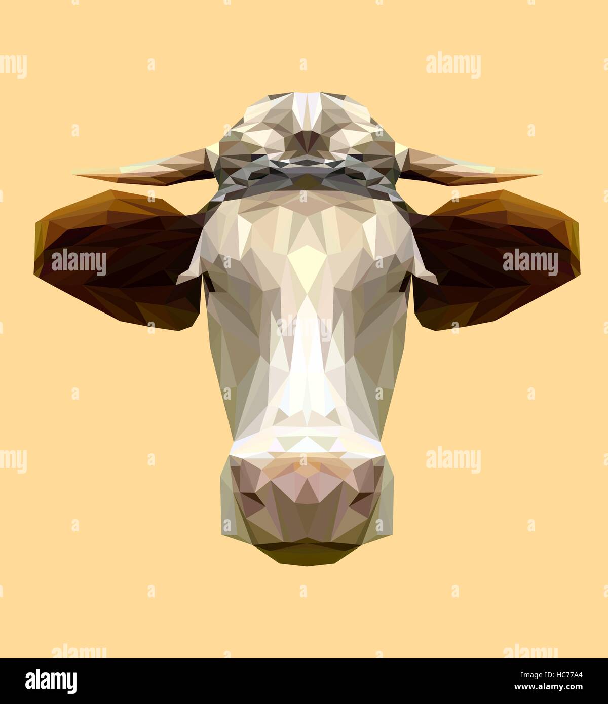 Cow low poly design. Triangle vector illustration Stock Vector Image ...