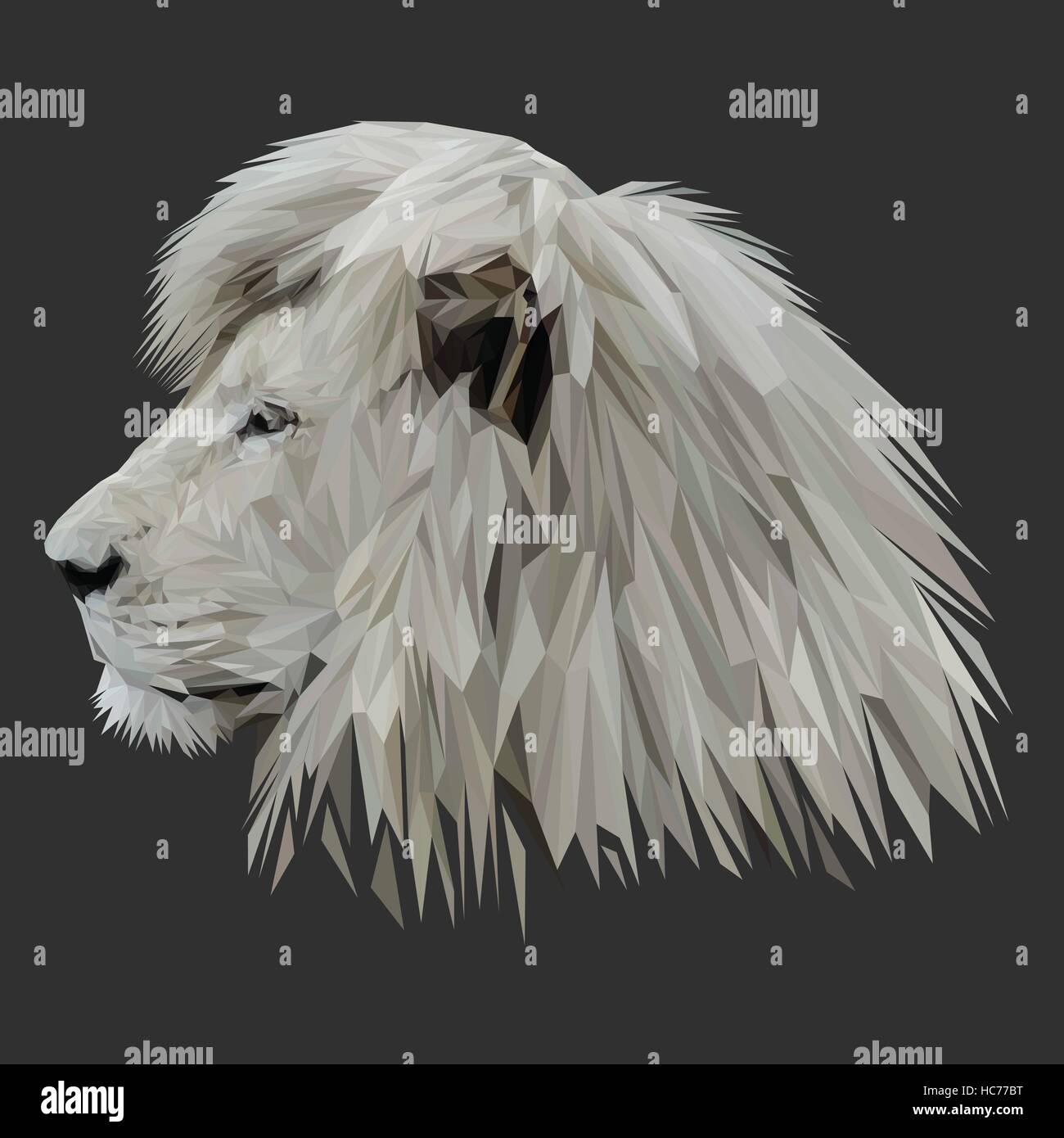 Lion low poly design. Triangle vector illustration Stock Vector Image ...