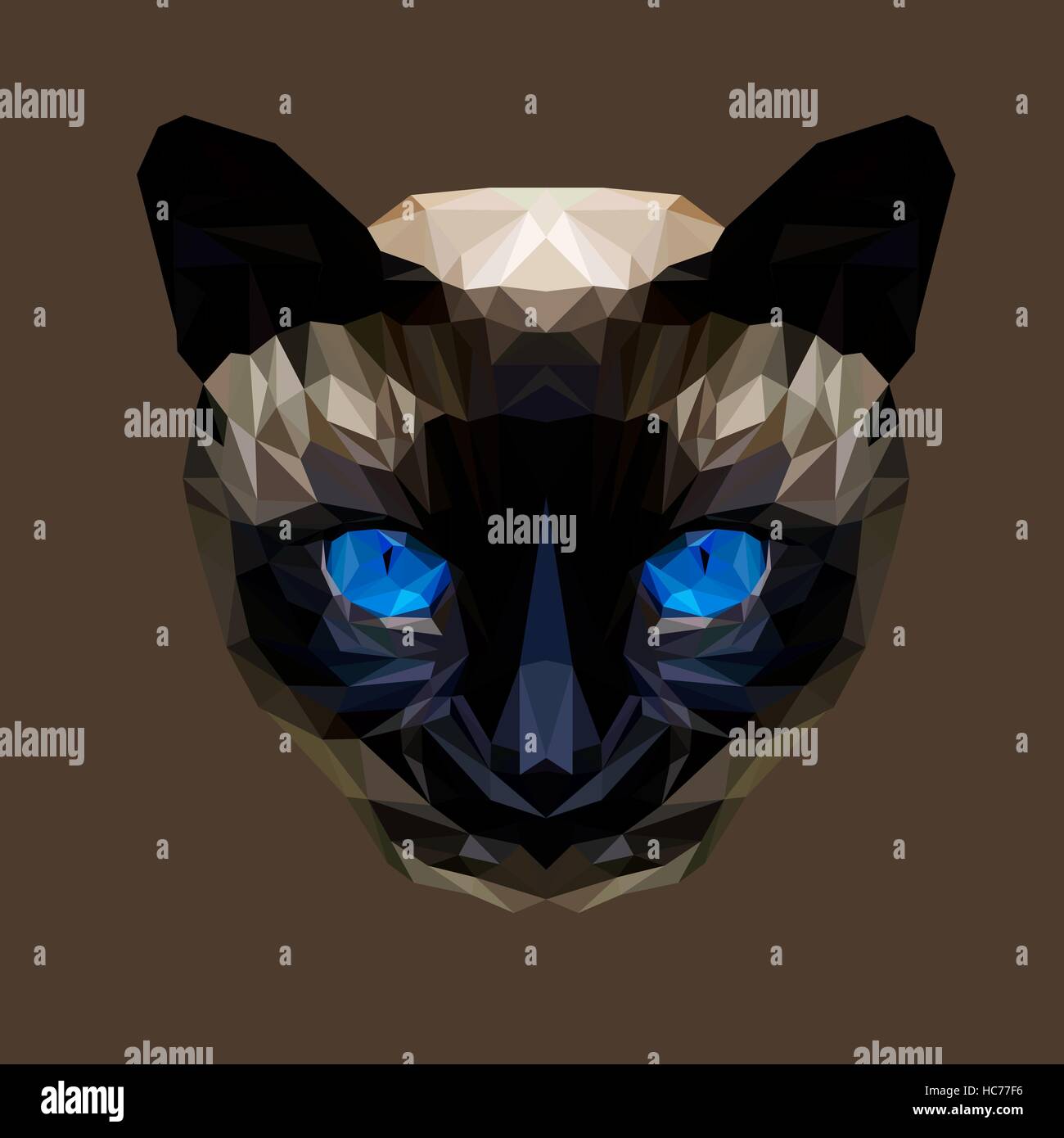 Cat low poly design. Triangle vector illustration Stock Vector Image ...