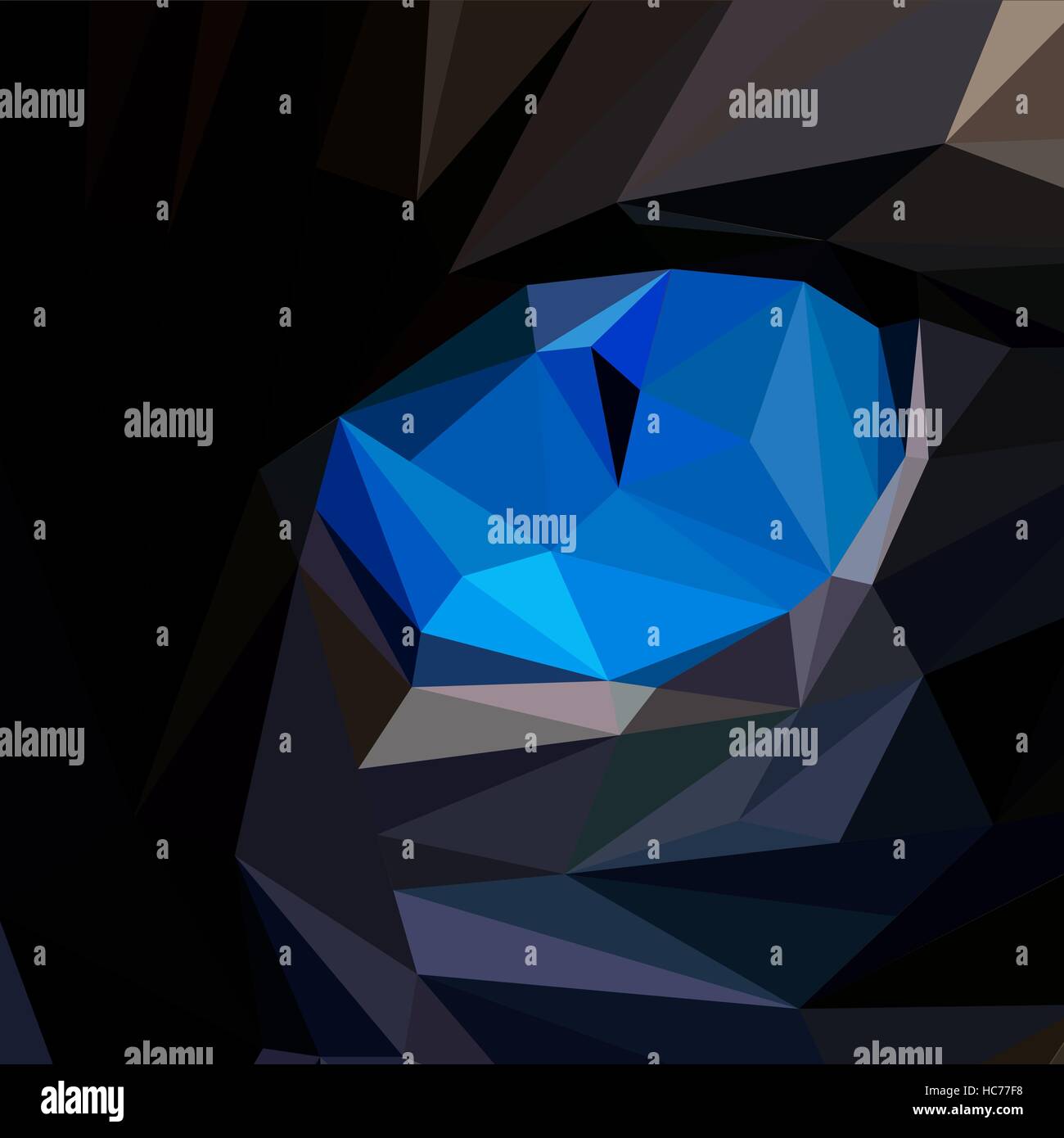 Cat eye low poly design. Triangle vector illustration Stock Vector ...