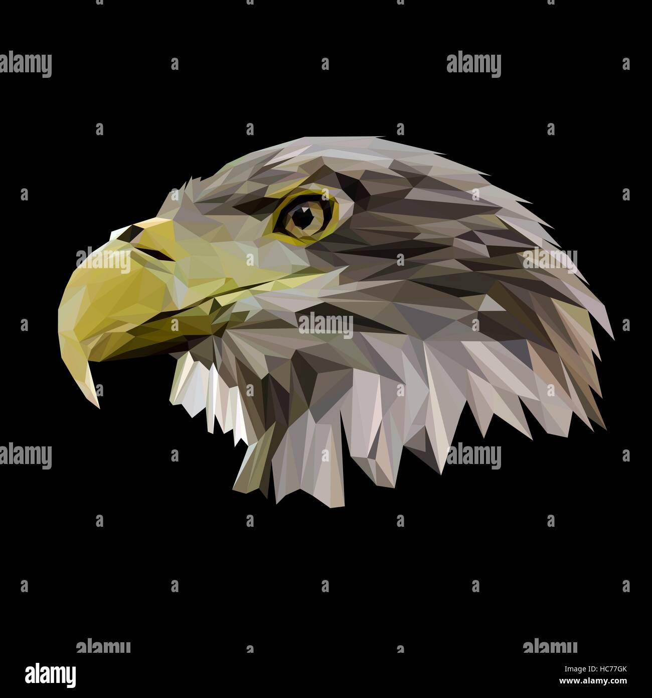 Eagle low poly design. Triangle vector illustration Stock Vector Image ...