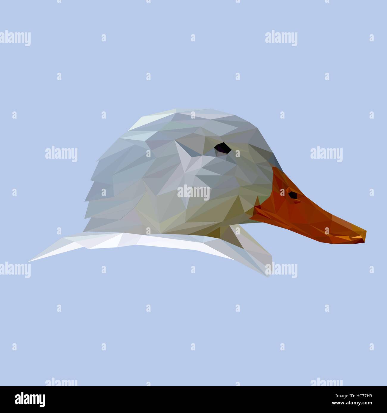Duck low poly design. Triangle vector illustration Stock Vector Image ...
