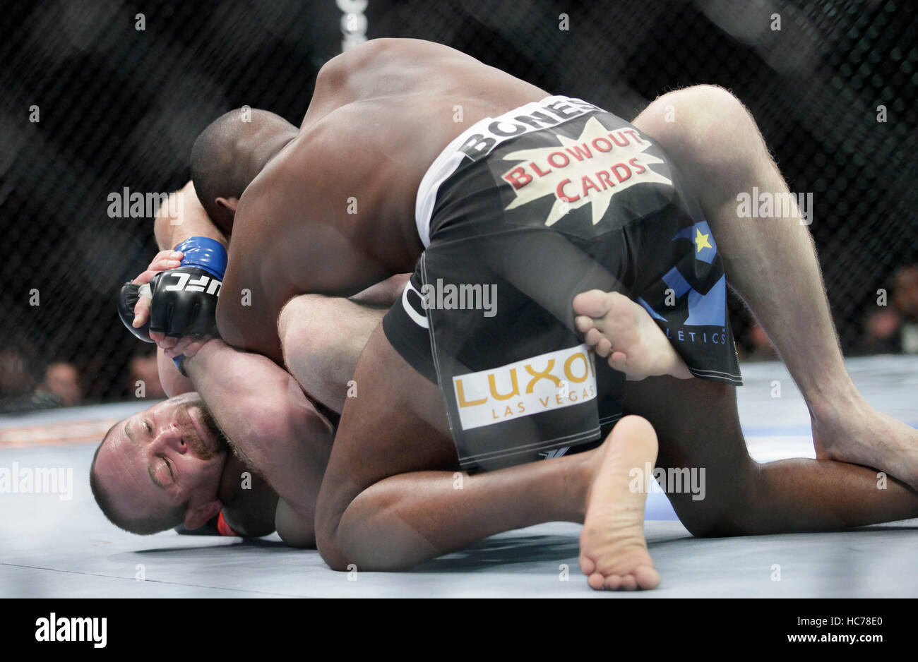 UFC fighter Jon Jones, top, fights Vladimir Matyushenko at UFC-Live ...
