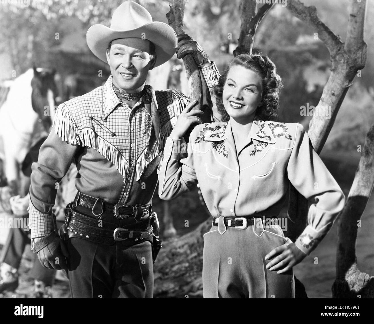 SPRINGTIME IN THE SIERRAS, from left: Roy Rogers, Jane Frazee, 1947 ...