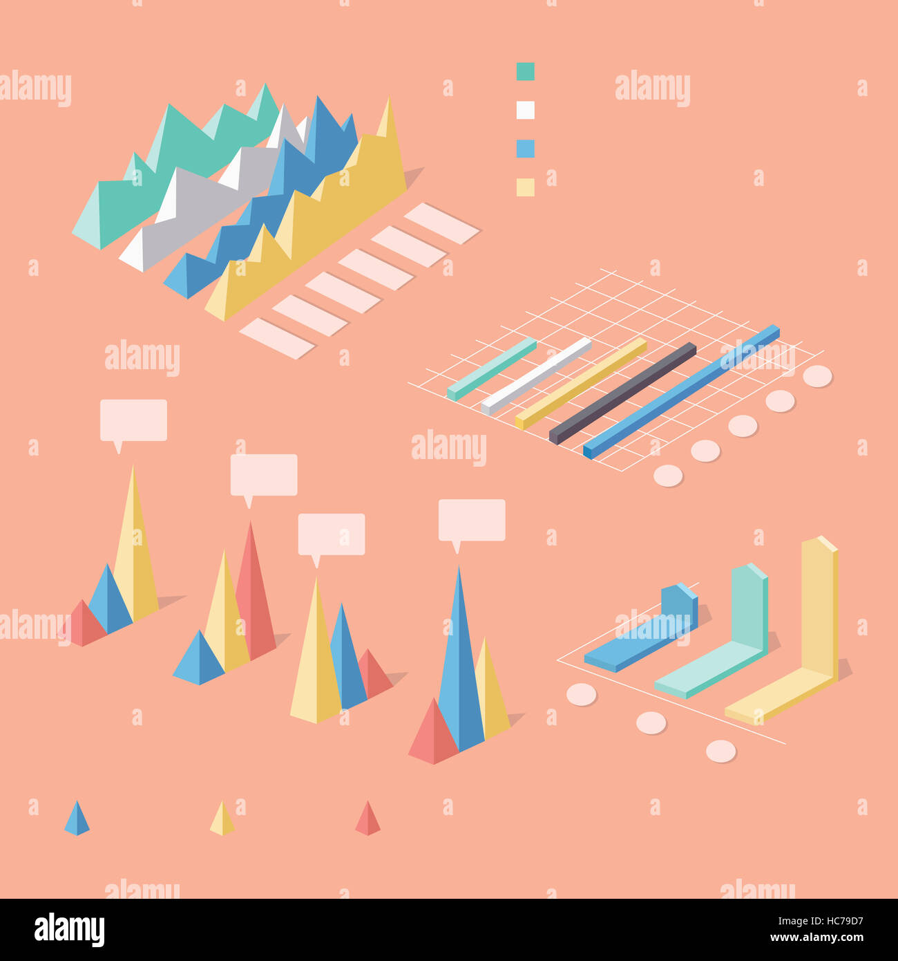 Graphs of Infographic elements Stock Photo - Alamy