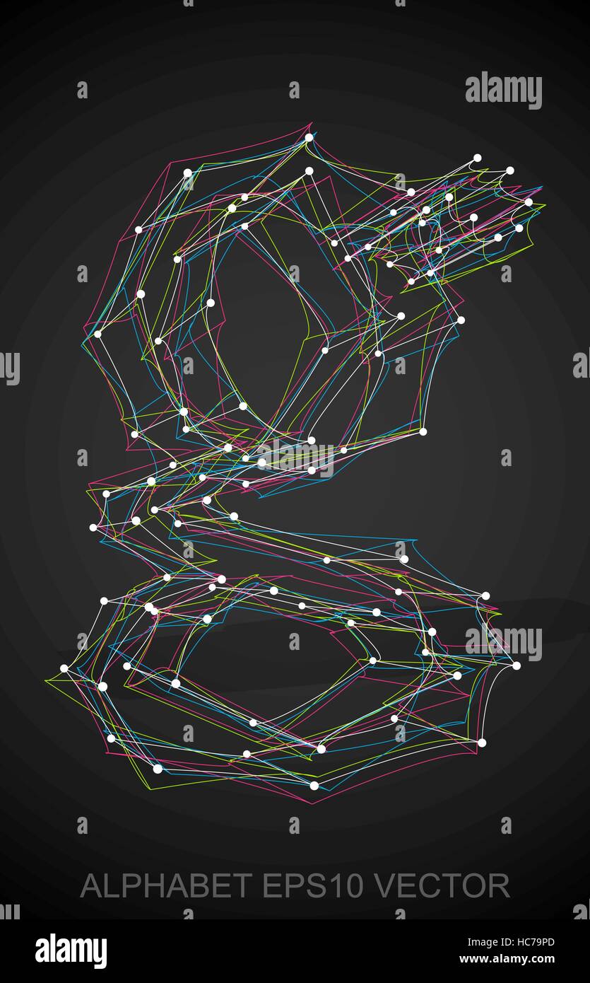Abstract illustration of a Multicolor sketched G with Transparent ...