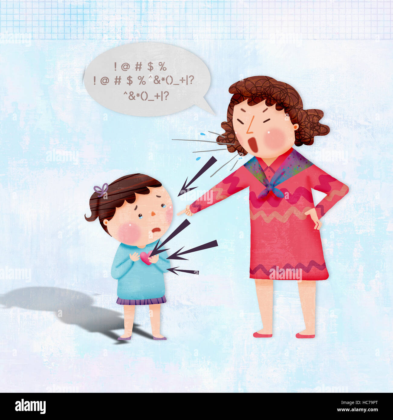 Illustration of child abuse Stock Photo - Alamy