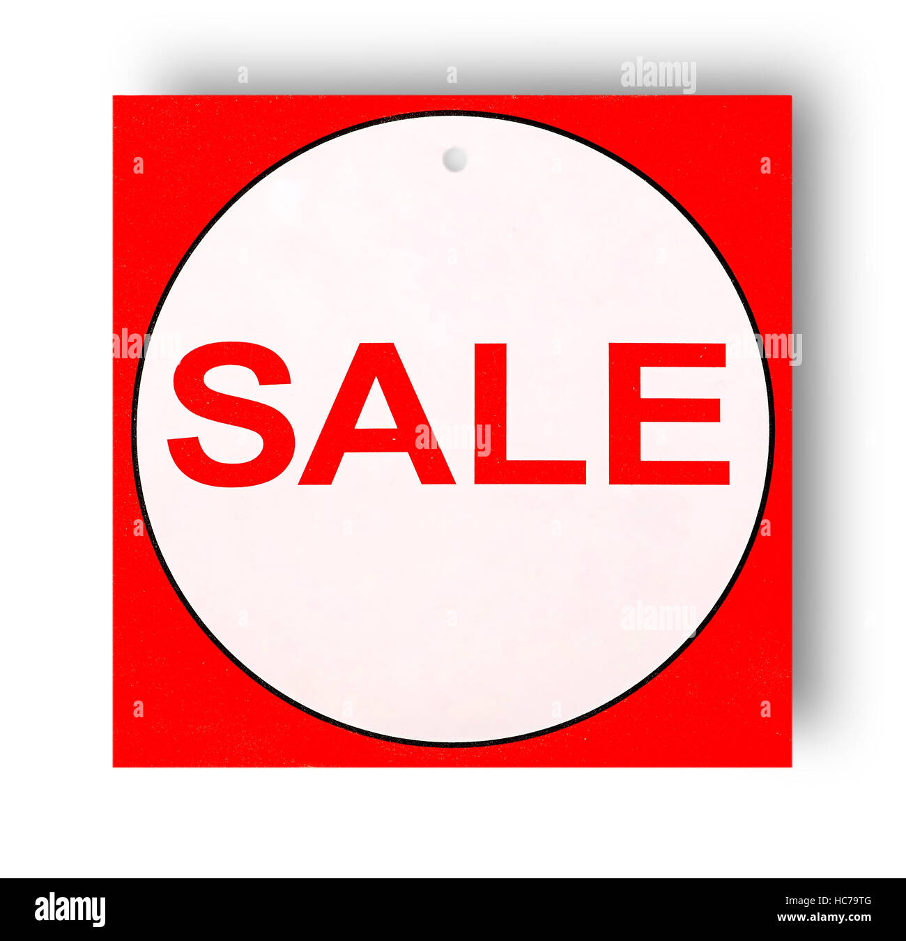 Red and white Sale sign isolated on white background Stock Photo - Alamy