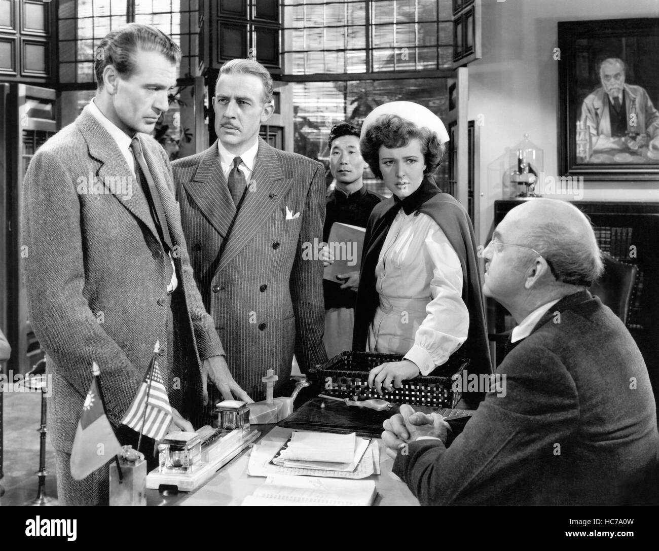 THE STORY OF DR. WASSELL, from left: Gary Cooper, Lester Matthews ...