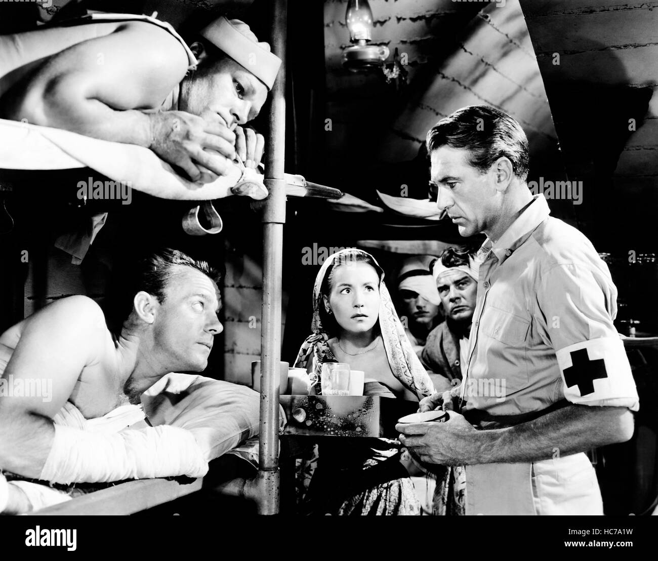 THE STORY OF DR. WASSELL, Dennis O'Keefe (bottom bunk), Carol Thurston ...