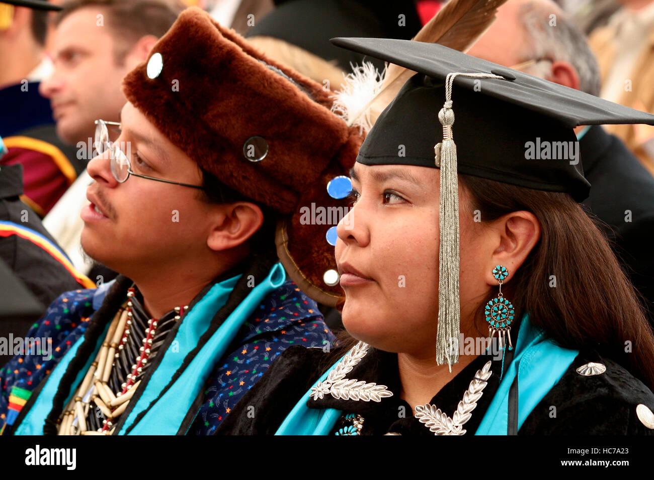 Santa Fe, New Mexico, United States. Native American college graduation ...