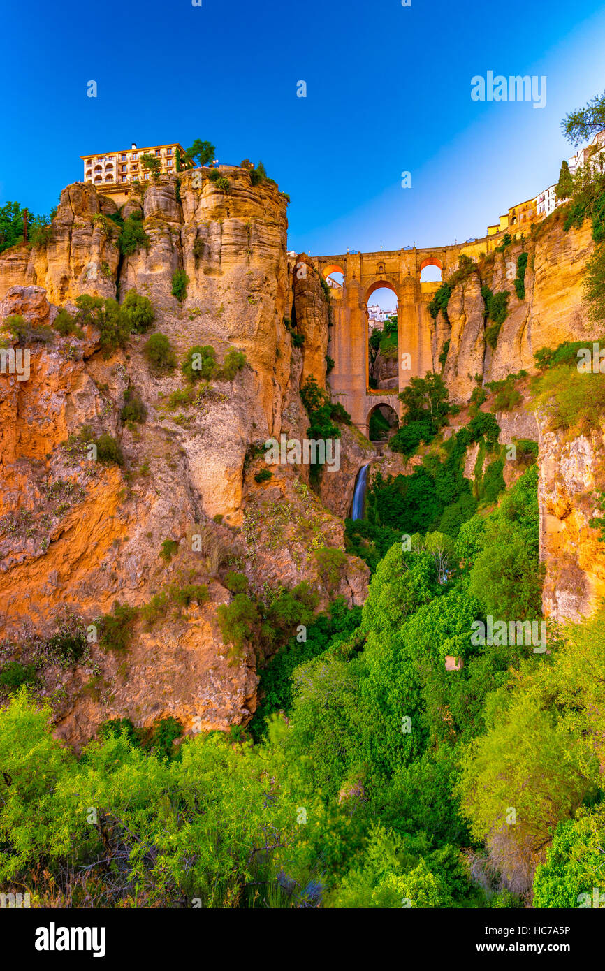 Night gorge ronda bridge hi-res stock photography and images - Alamy