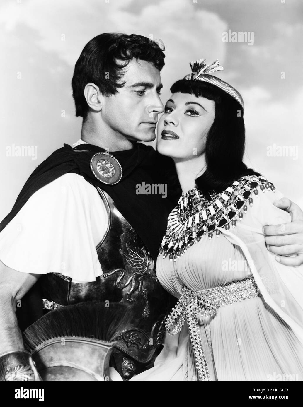 THE STORY OF MANKIND, from left, Helmut Dantine, Virginia Mayo, 1957 ...