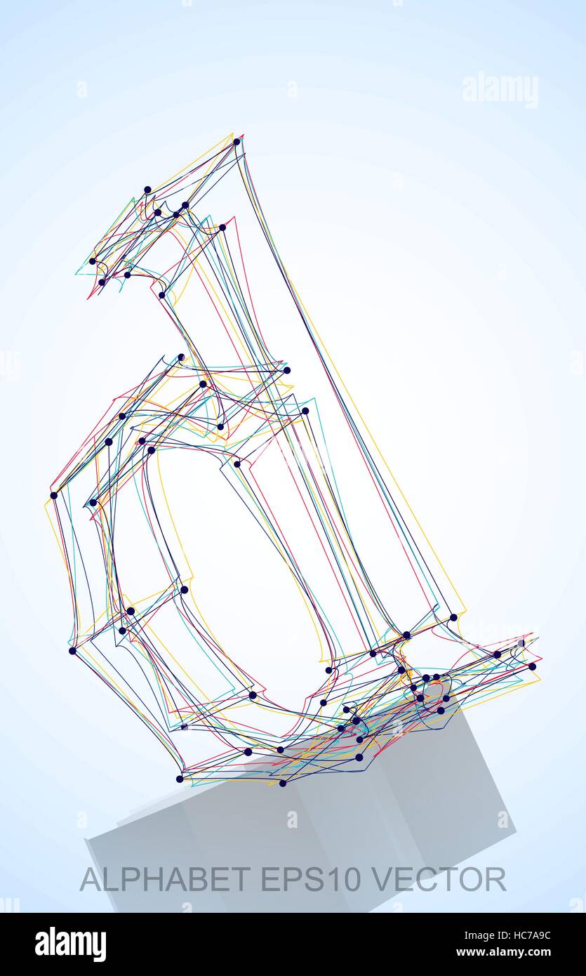 Letter d wireframe hi-res stock photography and images - Alamy