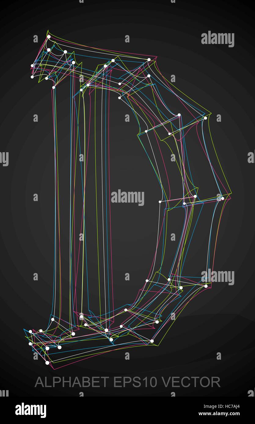 Letter d wireframe hi-res stock photography and images - Alamy
