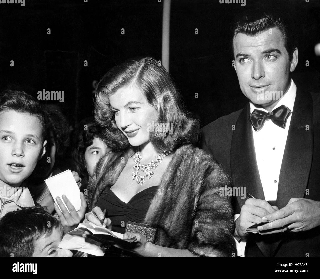 THE STOOGE, Corinne Calvet and husband John Bromfield signing ...